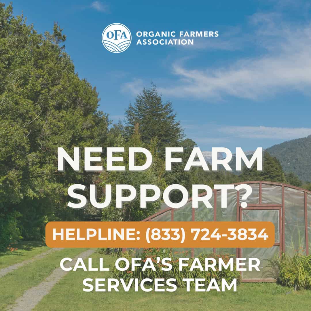 Organic Farmer HelpLine - Organic Farmers Association